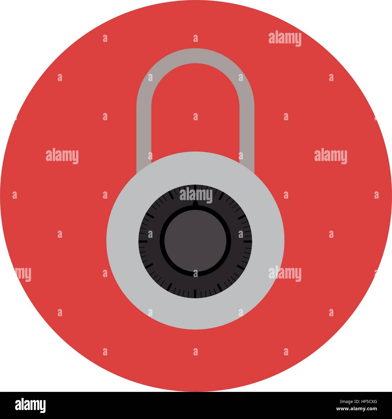 Padlock icon. Security system warning and protection theme. Isolated ...
