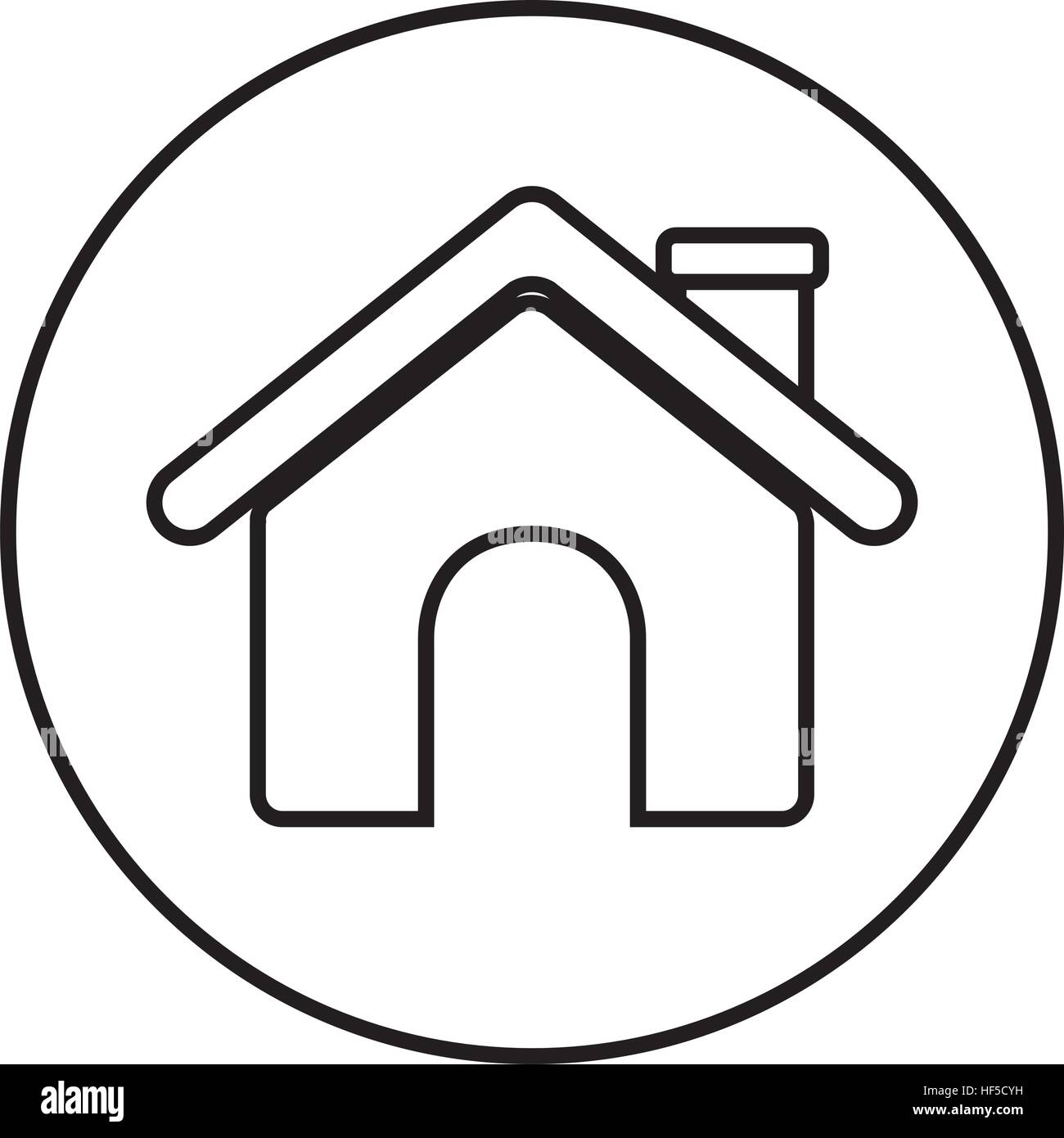 House icon. Home real estate and building theme. Isolated design ...