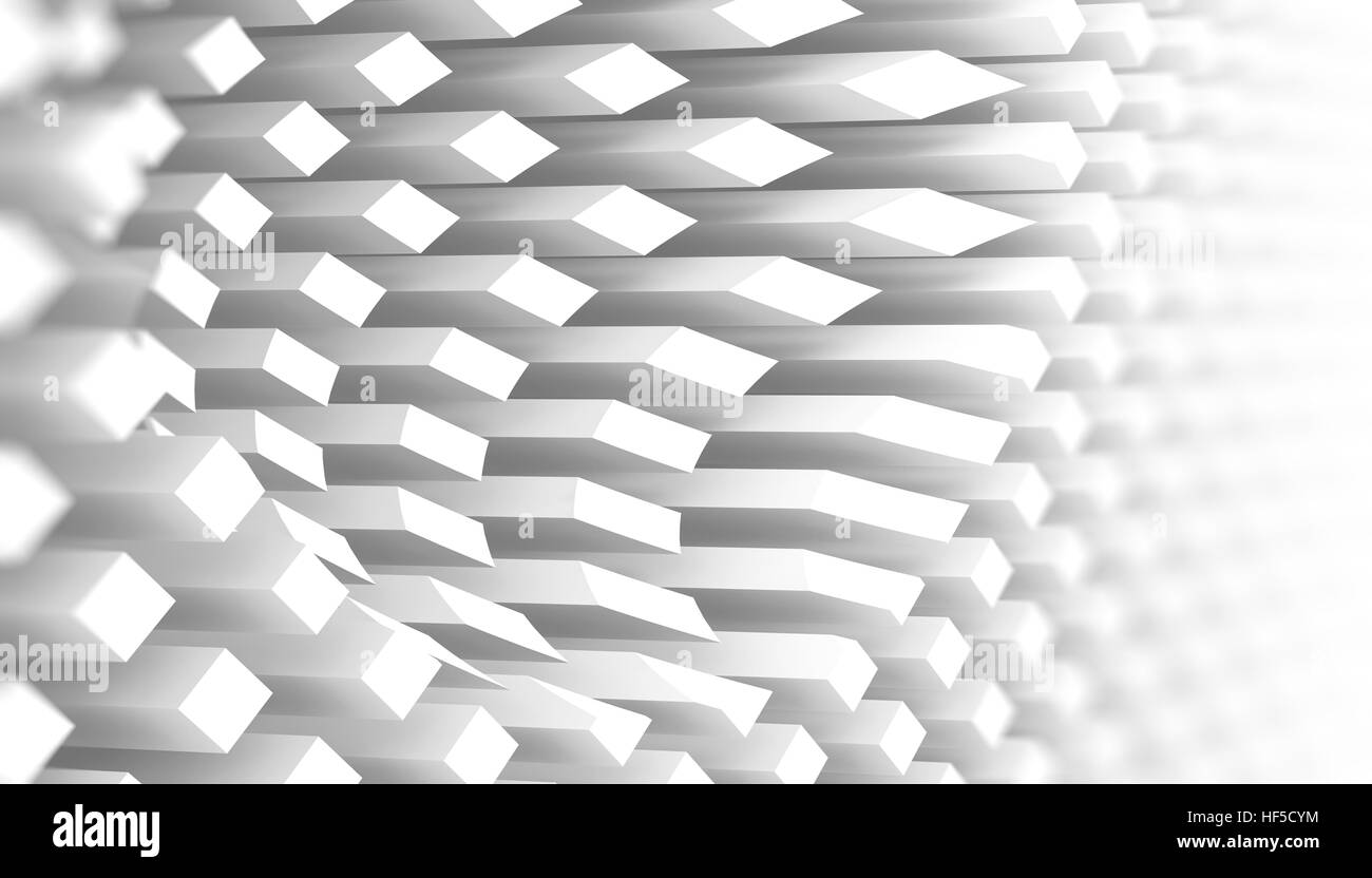 Abstract digital background pattern, white columns decoration, 3d ...