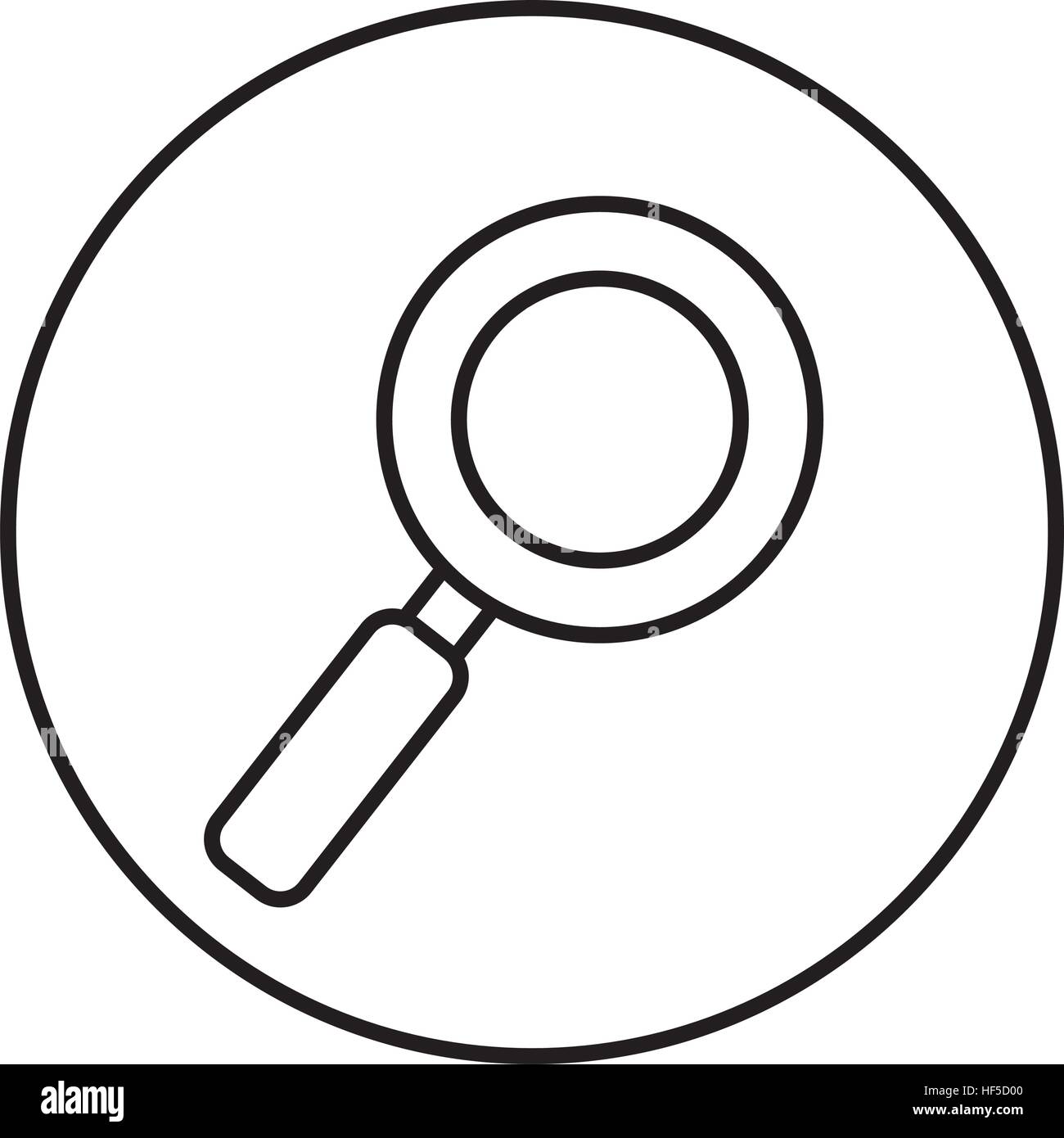 Lupe tool icon. Search magnifying glass zoom and lens heme. Isolated ...
