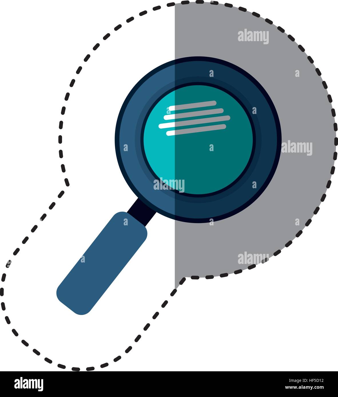 Lupe tool icon. Search magnifying glass zoom and lens heme. Isolated ...