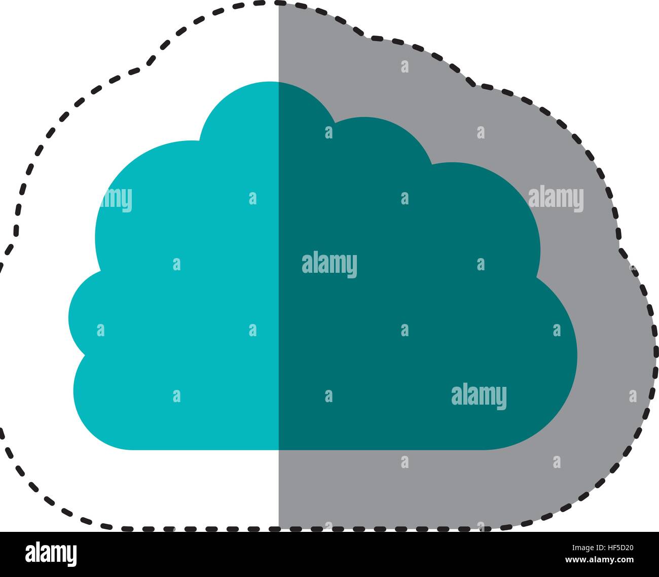 Cloud Computing Icon Storage Technology Virtual And Network Theme Isolated Design Vector
