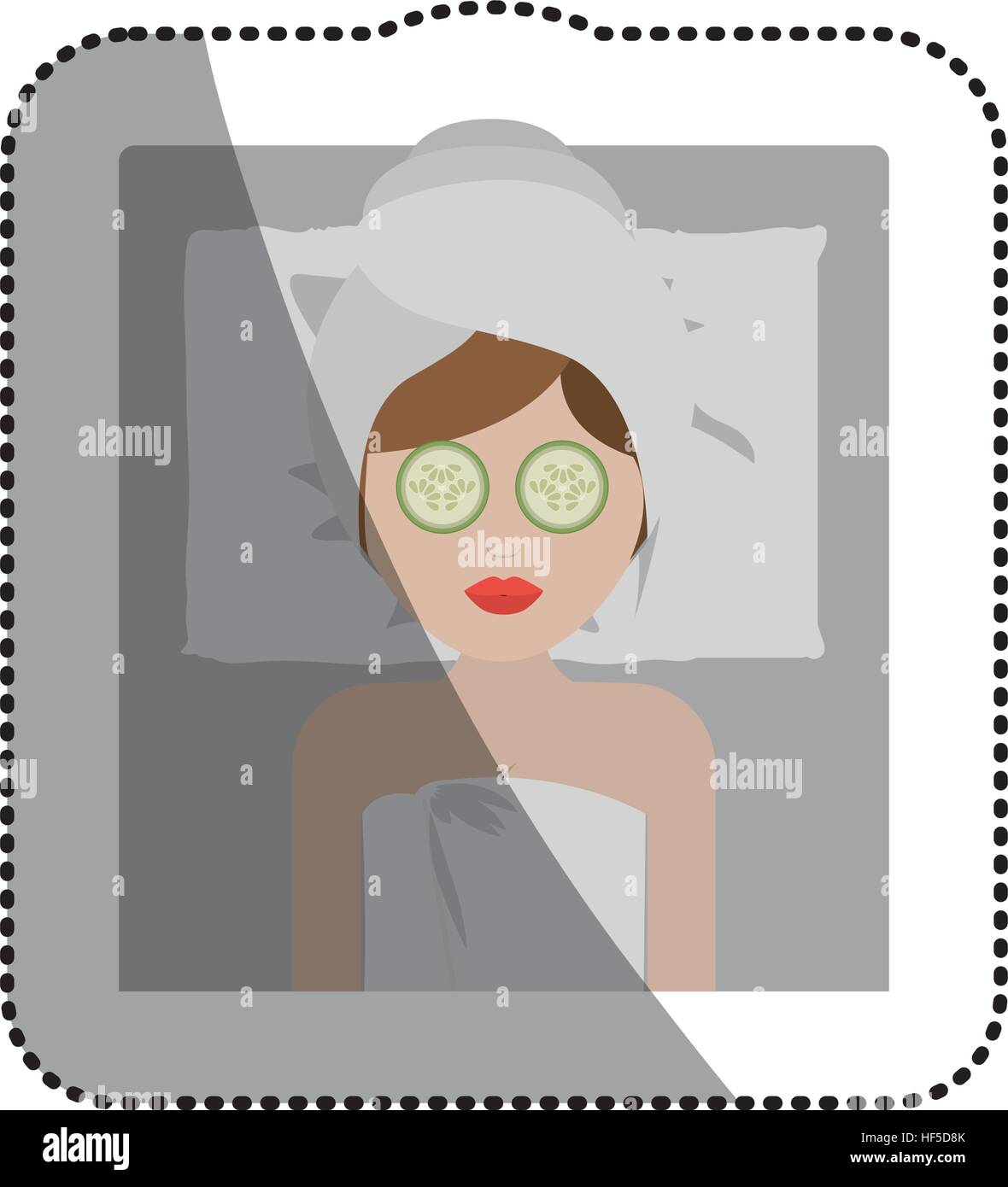 Spa woman treatment relaxing Stock Vector Images - Alamy