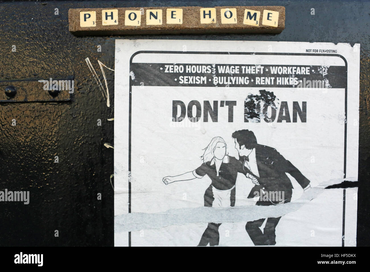 Scrabble street art and union poster Stock Photo - Alamy