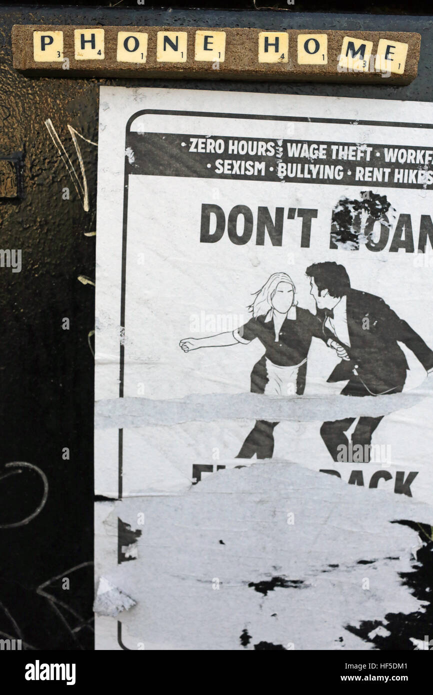 Scrabble street art and union poster Stock Photo - Alamy