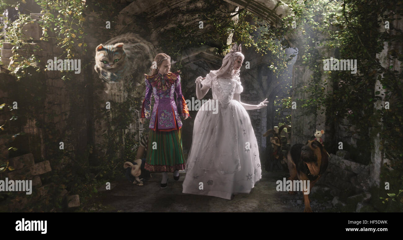 ALICE THROUGH THE LOOKING GLASS, from left: Cheshire Cat (voice ...