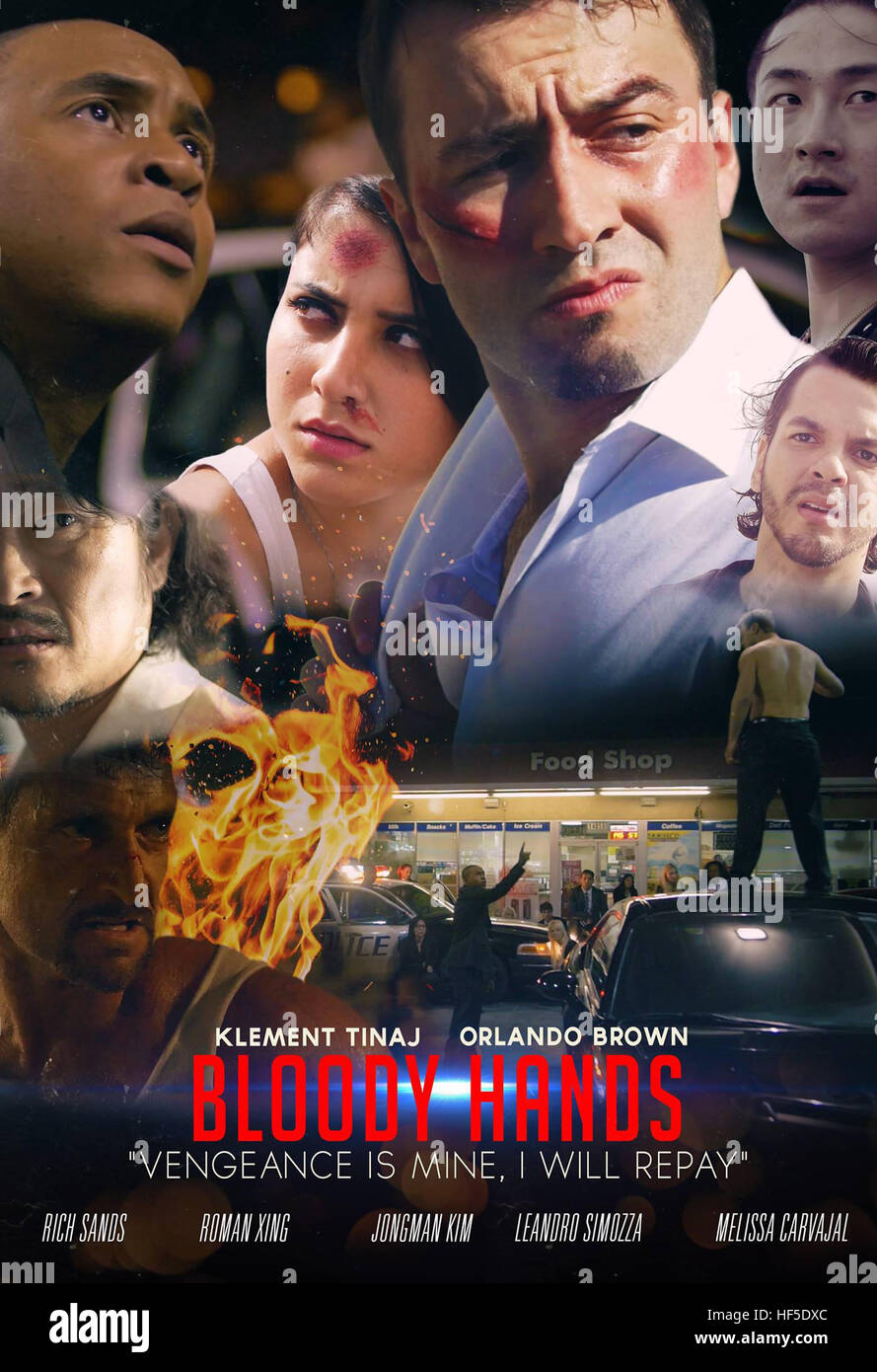 BLOODY HANDS, poster, clockwise from top left: Orlando Brown, Melissa ...