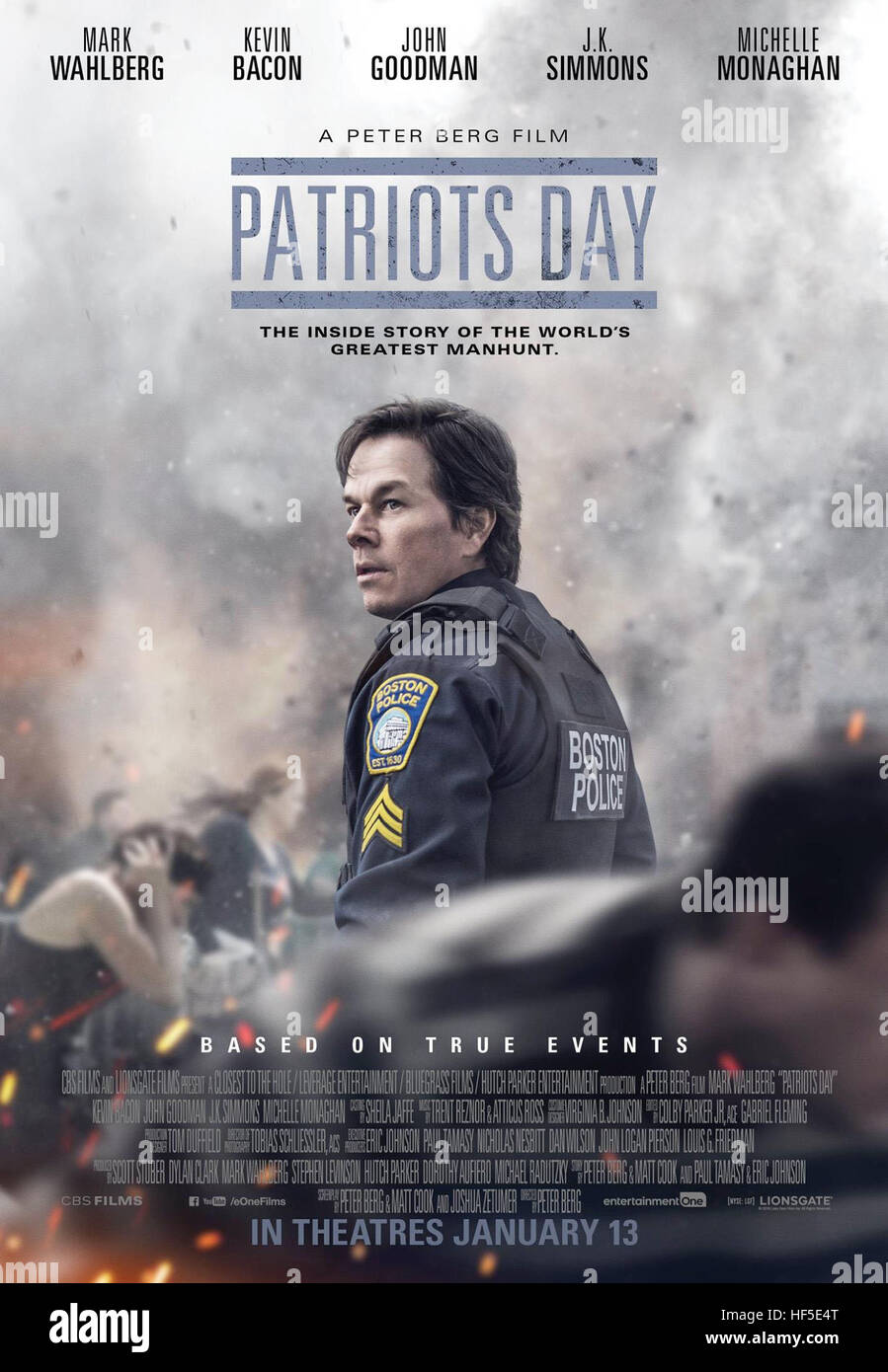PATRIOTS DAY, US poster, from left: Mark Wahlberg, John Goodman, Kevin ...
