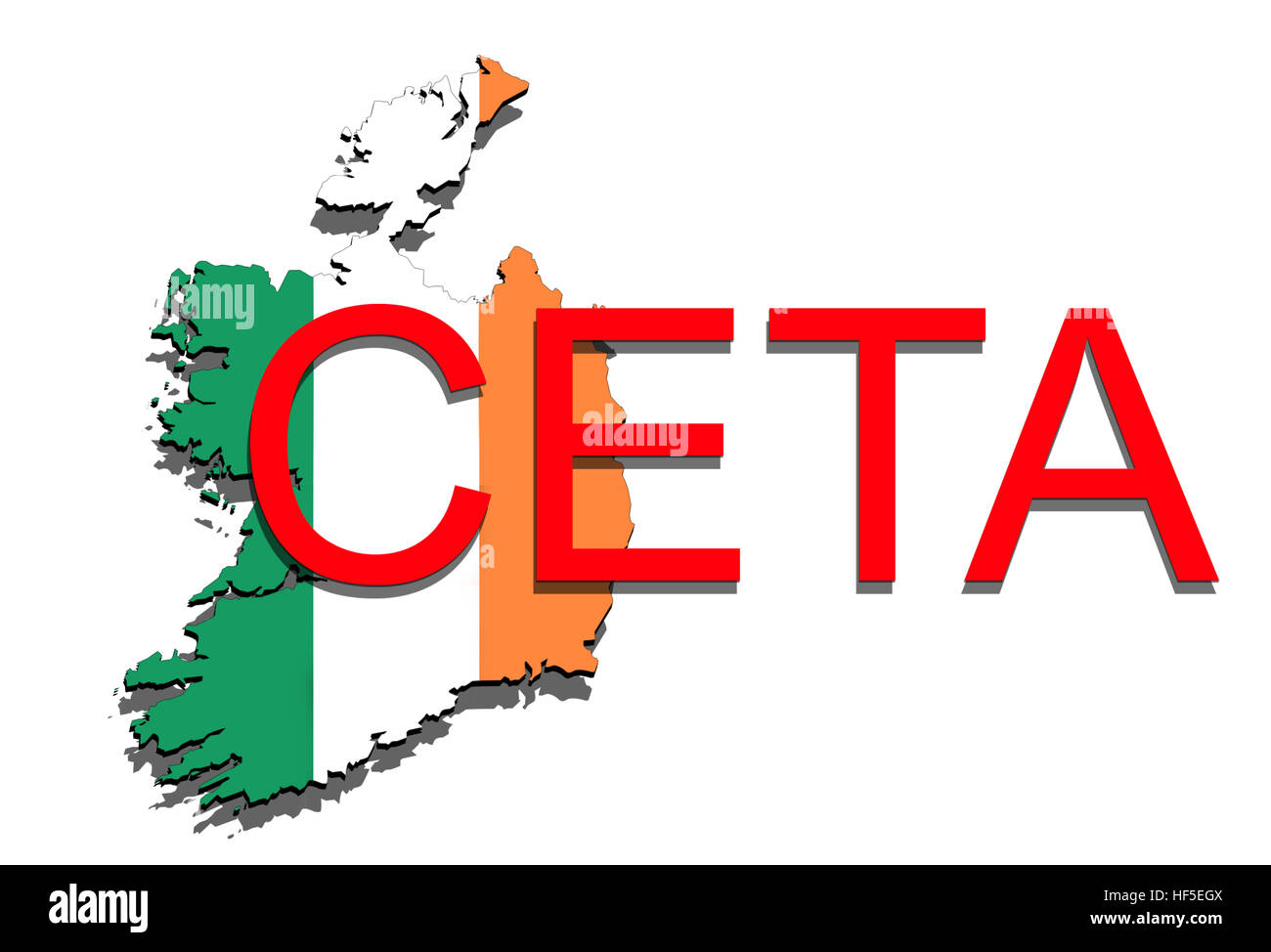 CETA - comprehensive economic and trade agreement on white background ...