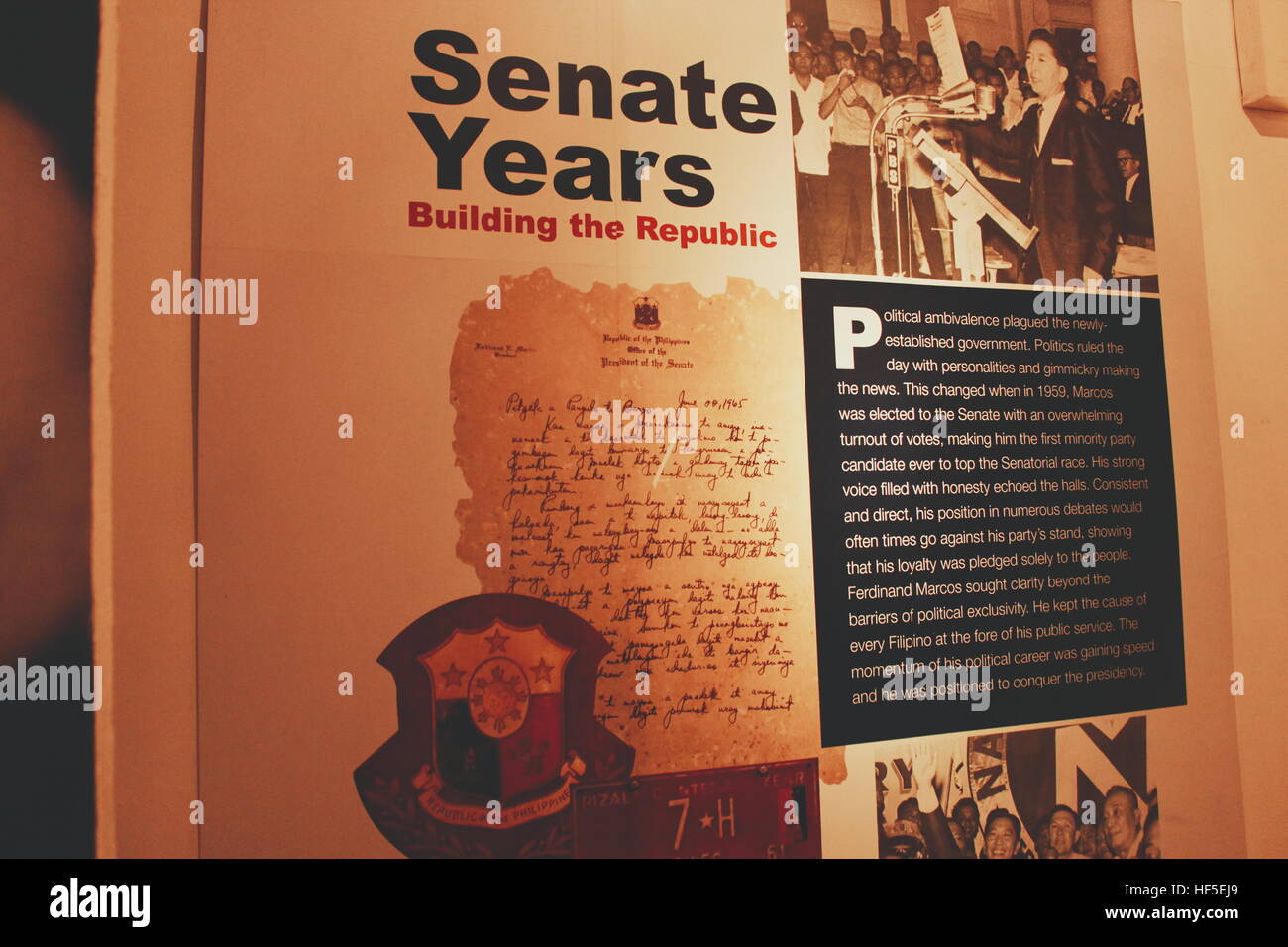Senate years of Marcos Stock Photo - Alamy