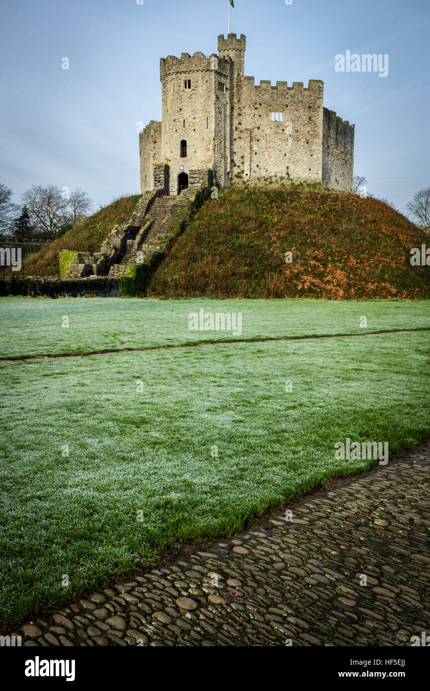 The Norman Keep at Cardiff Castle, South Wales Stock Photo - Alamy