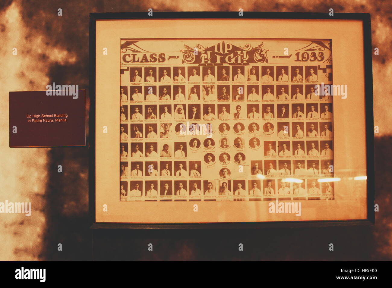 Marcos in class of 1933 in UP Stock Photo - Alamy