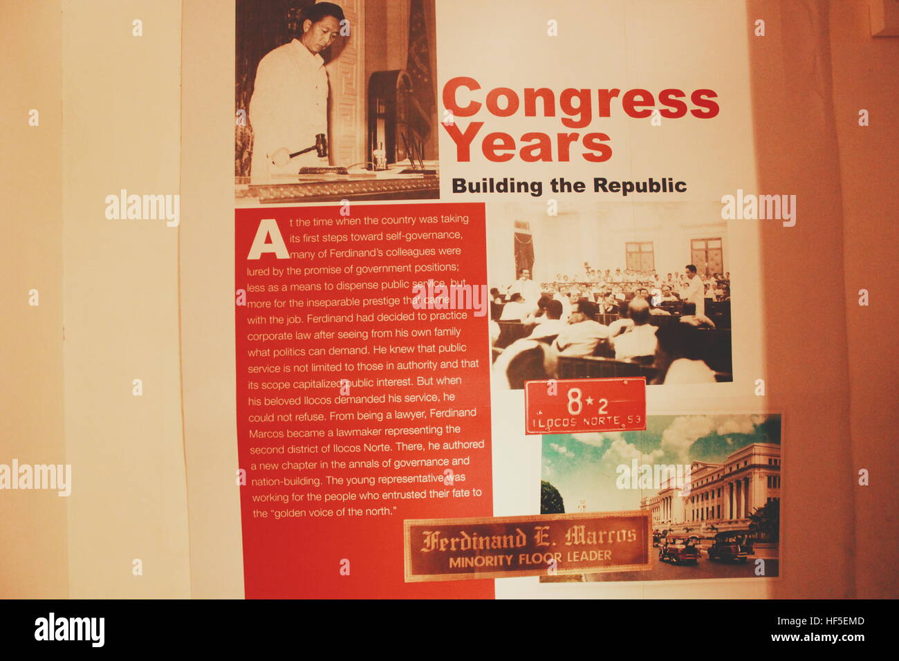 Congress years of Marcos time Stock Photo - Alamy