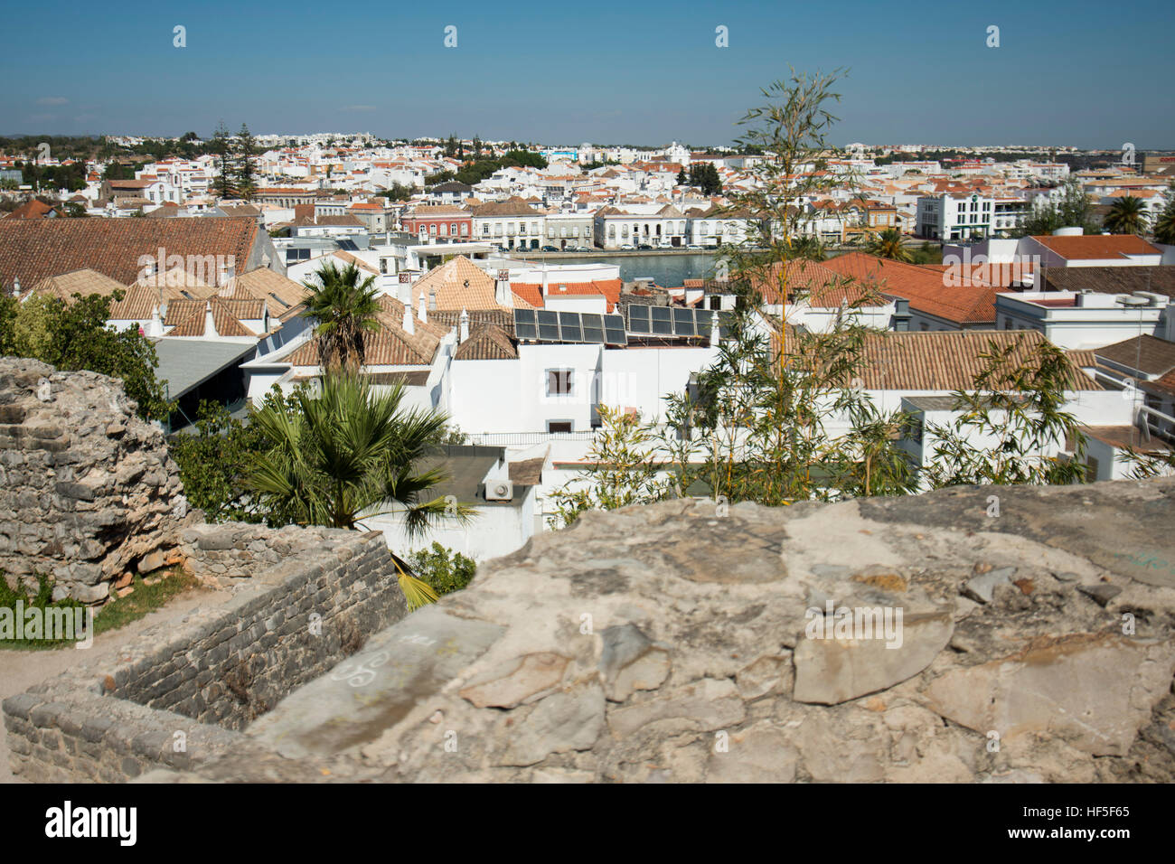 the old town of Tavira at the east Algarve in the south of Portugal in ...