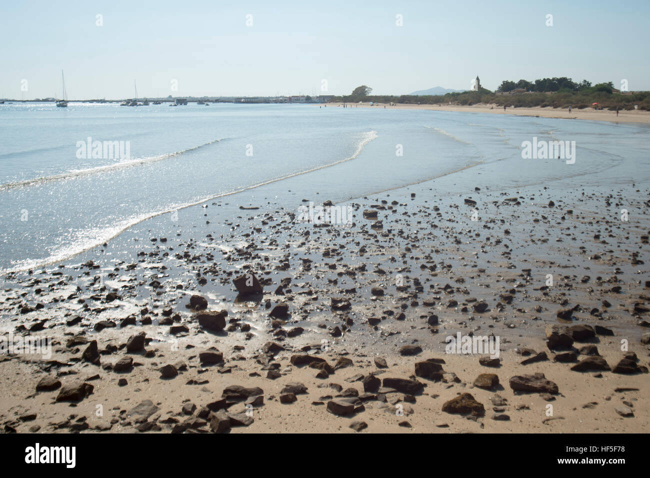 the landscape and nature of the Ria Formosa near the Town of Tavira at ...