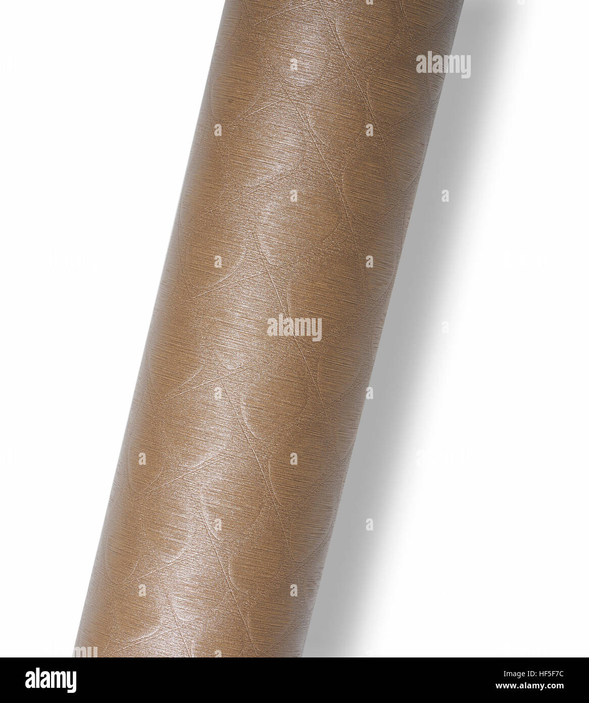 rolled scale textured brown surface isolated on white with shadow Stock ...