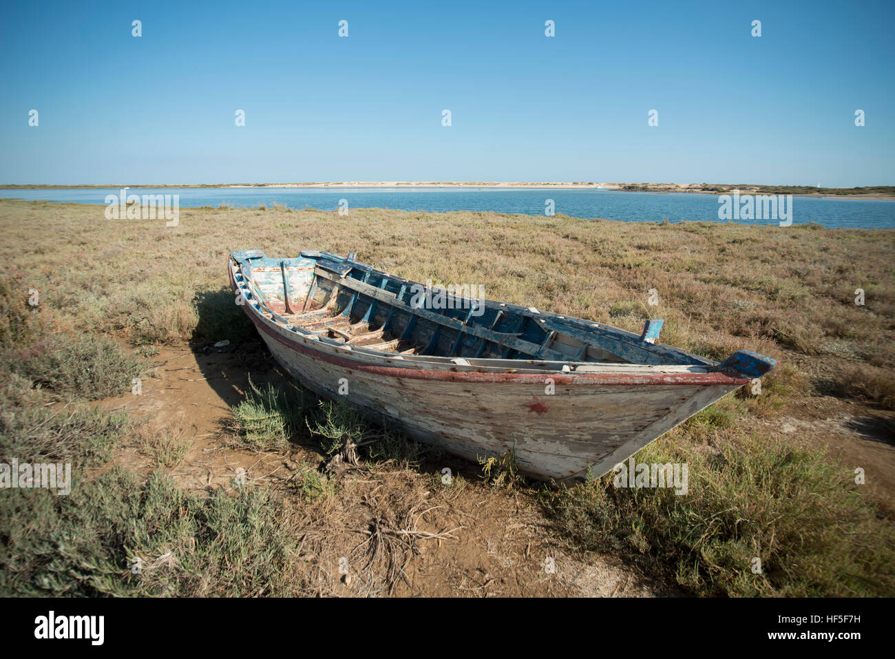 the landscape and nature of the Ria Formosa near the Town of Tavira at ...