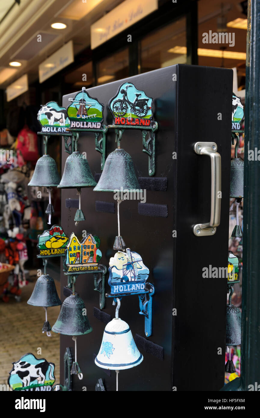 Small metal door bells on display for sale, Holland, Netherlands Stock ...