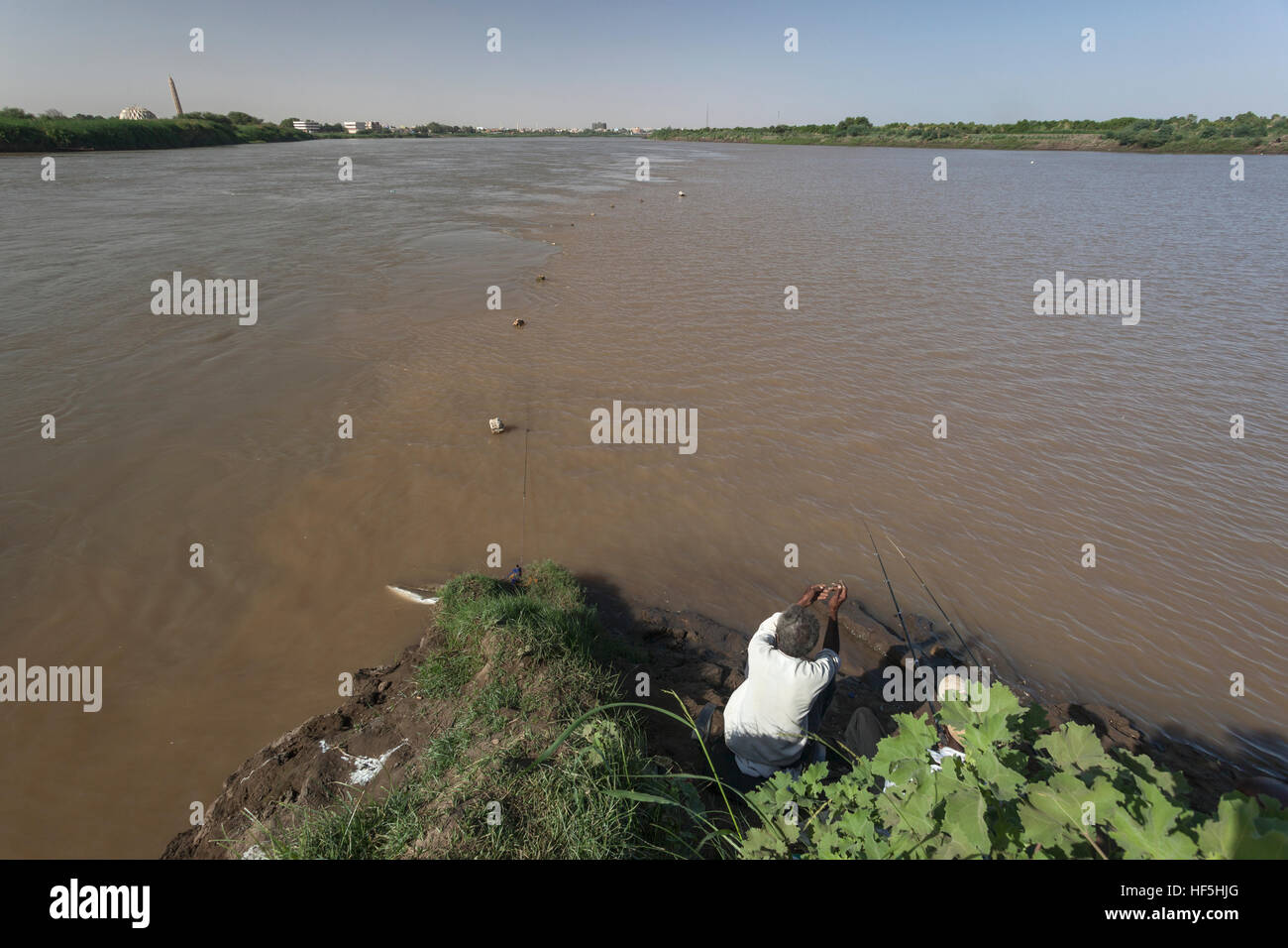 Blue nile and white nile meeting point hi-res stock photography and ...