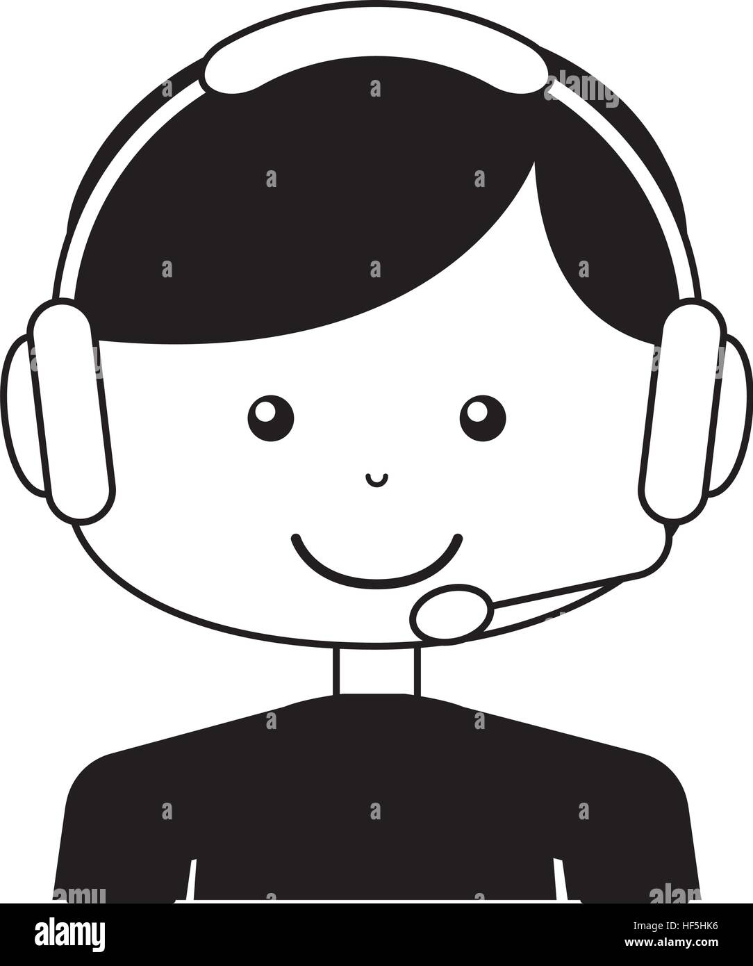 call center agent avatar vector illustration design Stock Vector Image ...