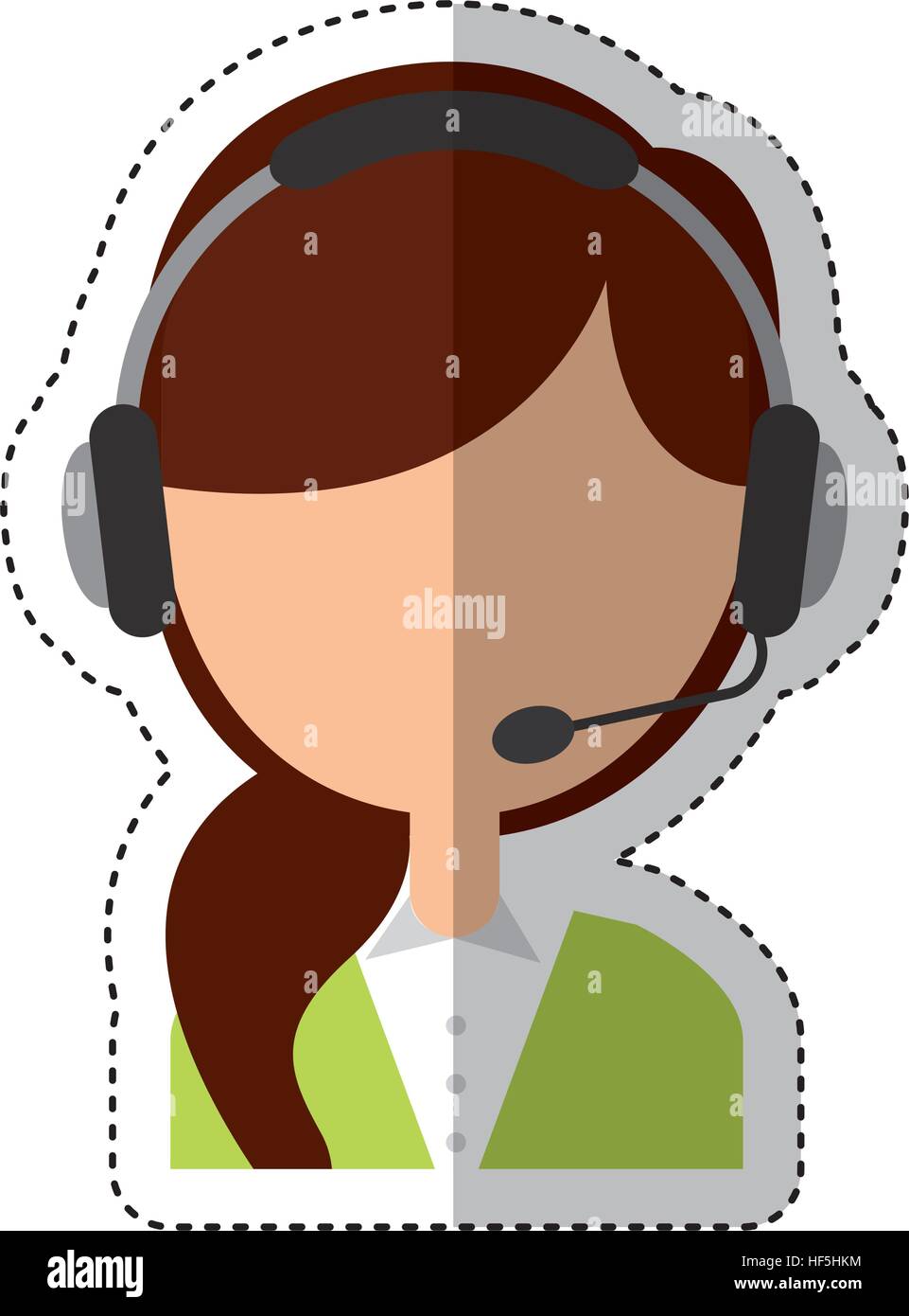 call center agent avatar vector illustration design Stock Vector Image ...