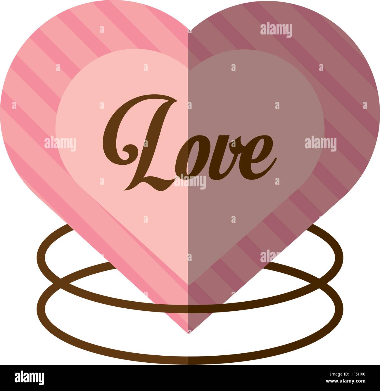 love decorative card cute heat shadow vector illustration eps 10 Stock ...