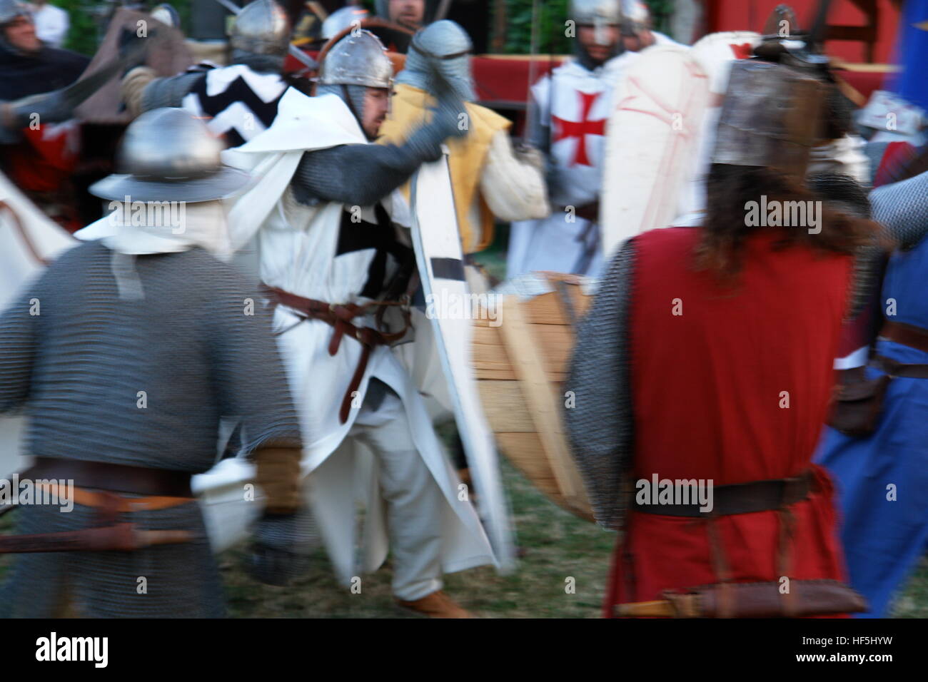 Knights Templar Battle in Canossa, Reggio Emilia, Italy Stock Photo - Alamy
