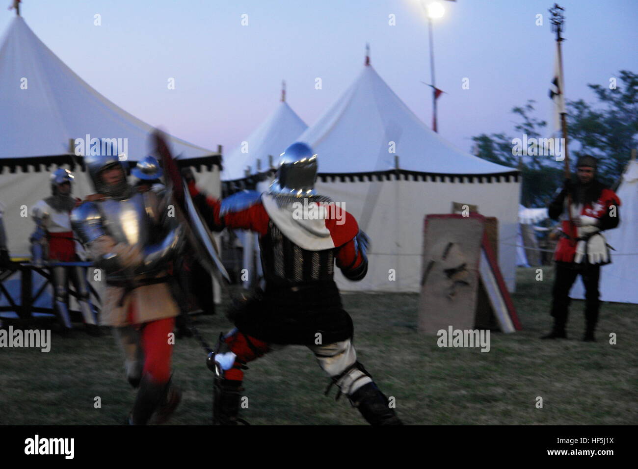 Knights Templar Battle in Canossa, Reggio Emilia, Italy Stock Photo - Alamy