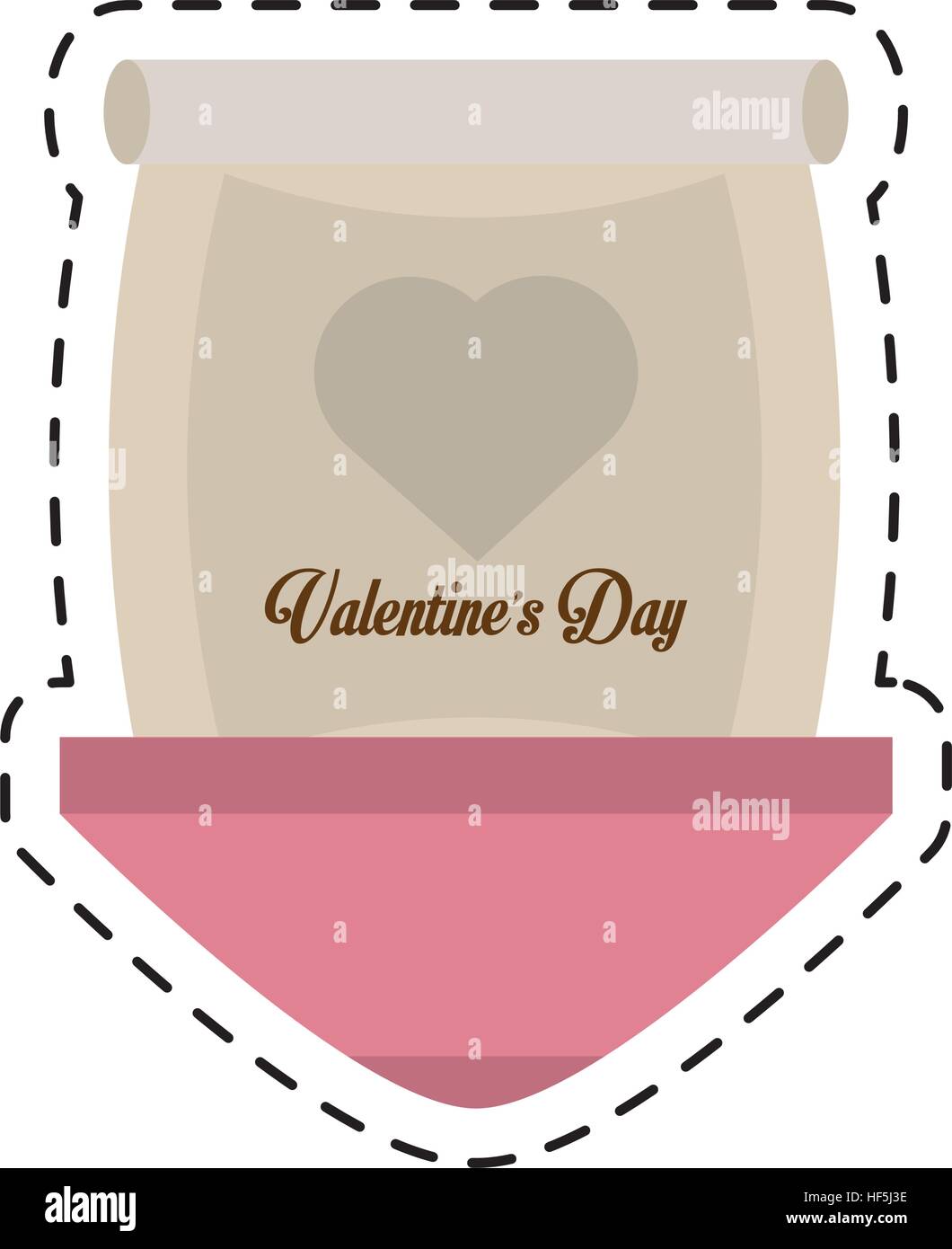 love parchment message heart cut line vector illustration eps 10 Stock ...