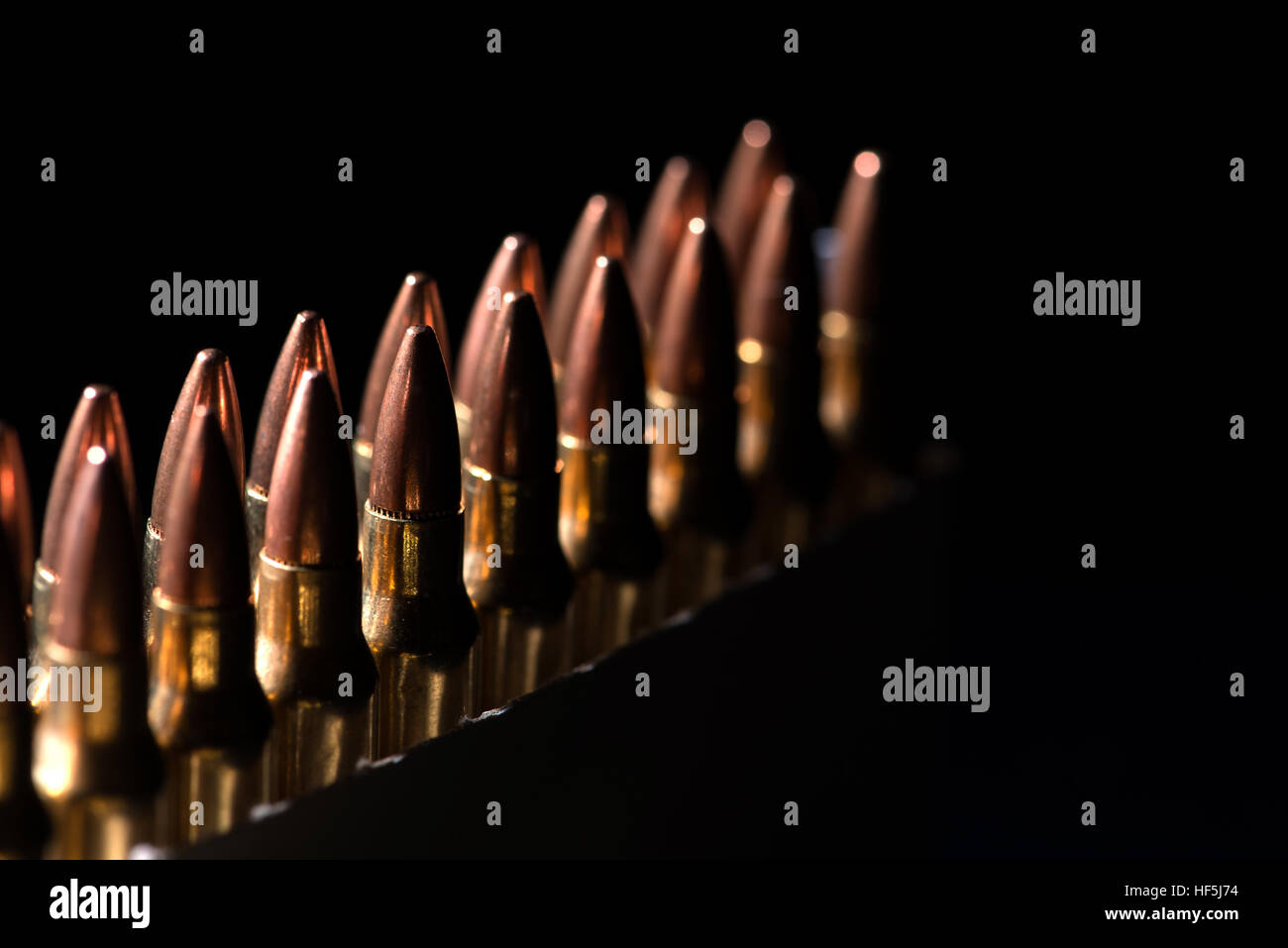Ammunition for hand fire guns and assault rifle- studio photo Stock ...
