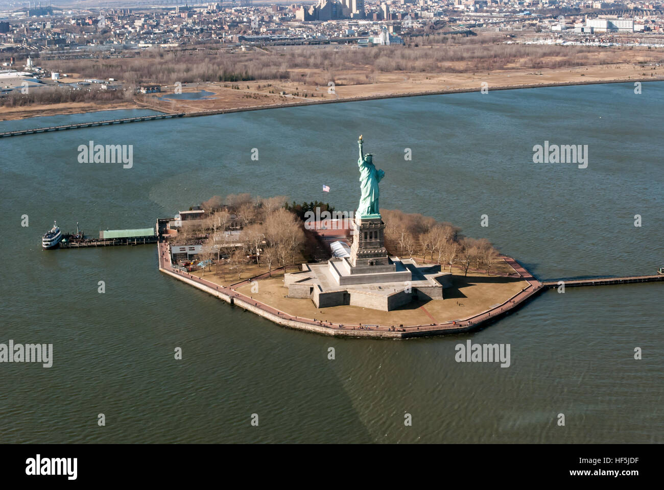 aerial view of the statue of liberty Stock Photo - Alamy