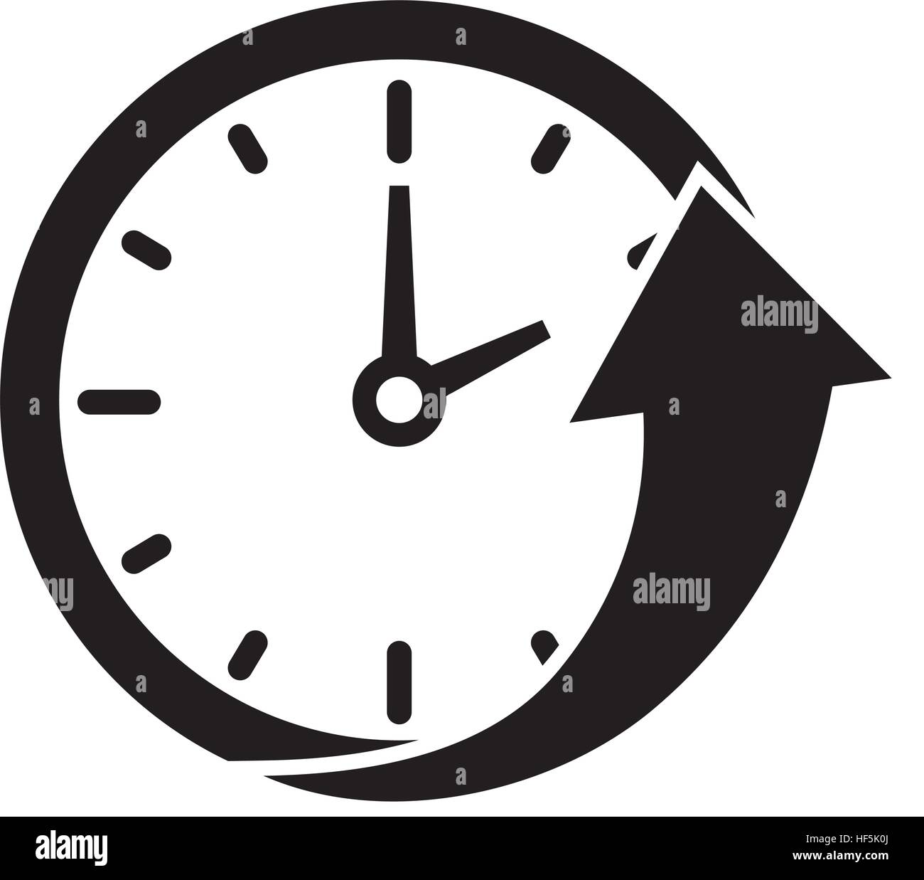 Time clock symbol Stock Vector Image & Art - Alamy