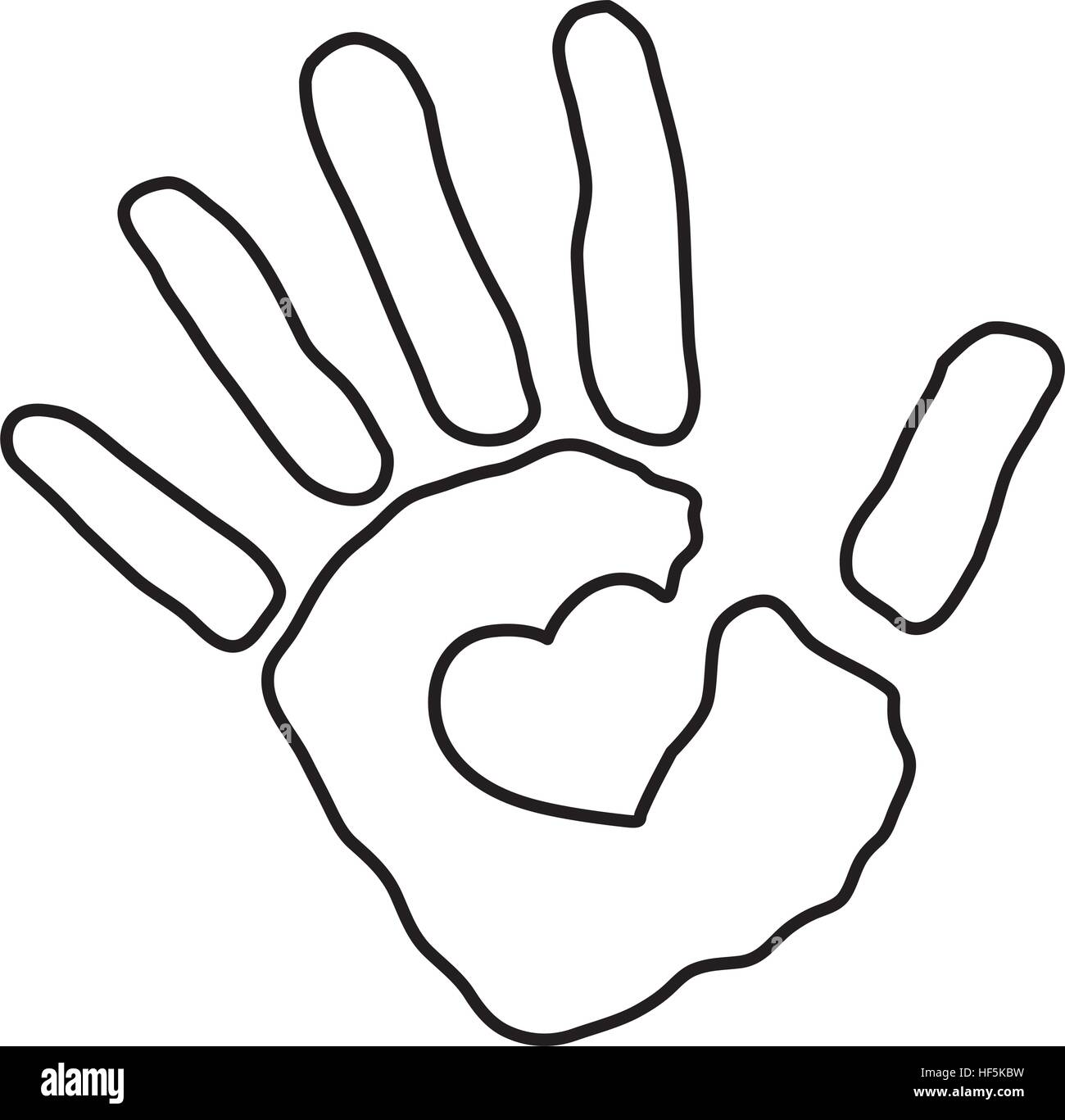 Human hand silhouette Stock Vector Image & Art - Alamy