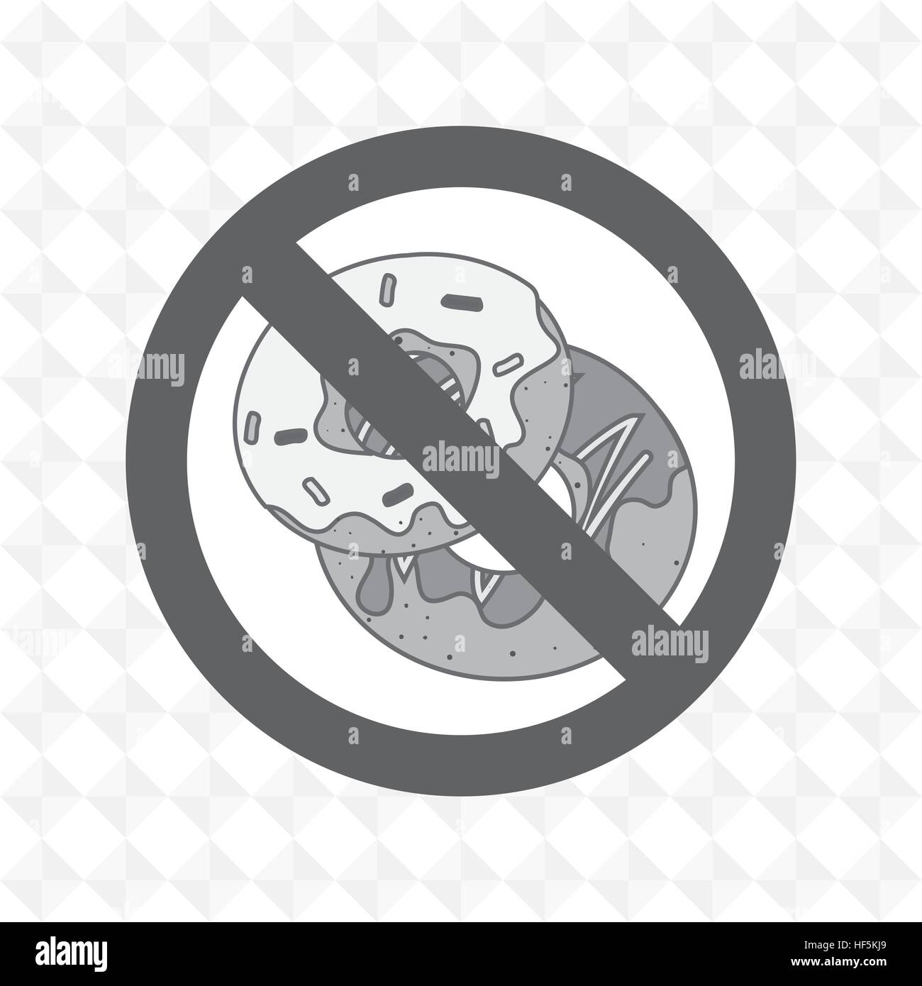 donuts fast food unhealth prohibited vector illustration eps 10 Stock ...