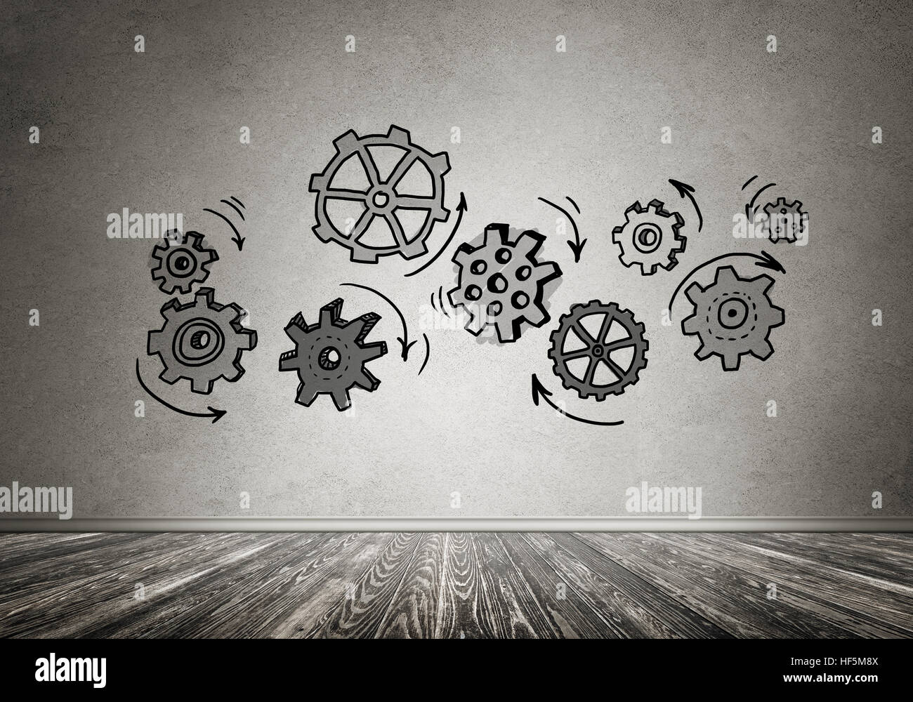 Gear mechanism as teamwork concept Stock Photo - Alamy
