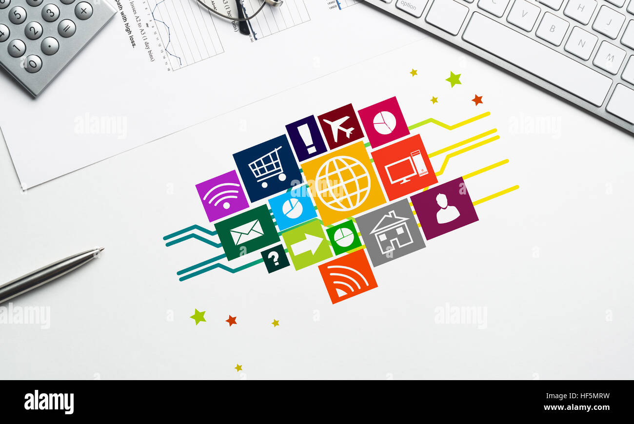 Interface design for mobile and web application Stock Photo - Alamy