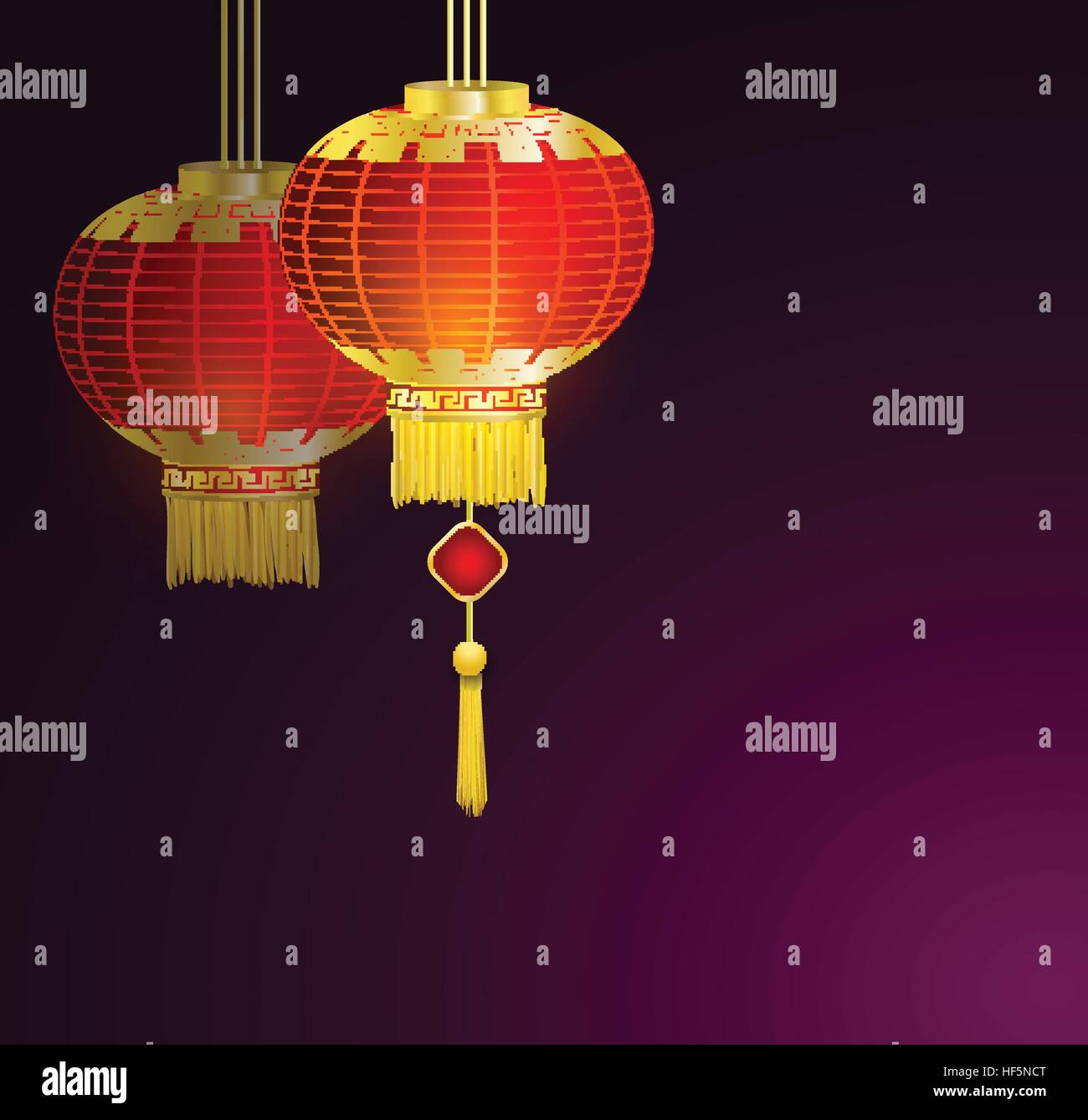 Red Chinese traditional paper lanterns Stock Vector Image & Art - Alamy