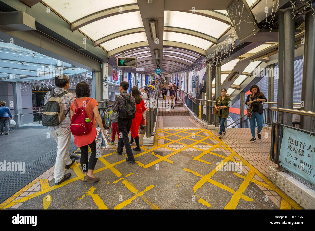 Central Mid-Levels Escalator Stock Photo - Alamy