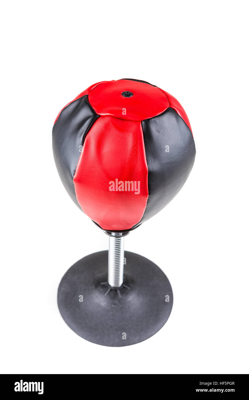 Desk mount punching bag isolated on a white background Stock Photo - Alamy