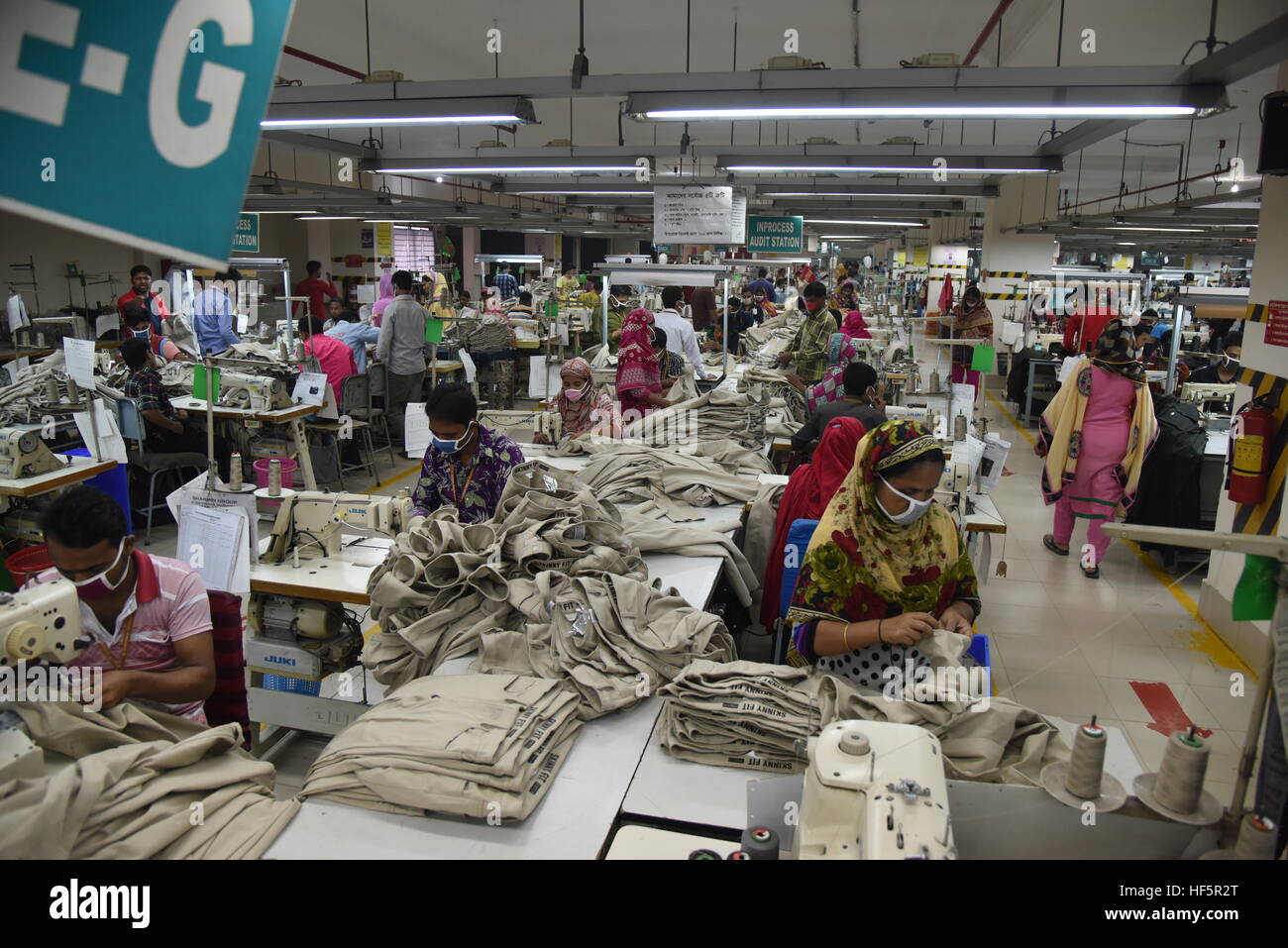 Bangladesh labors works in a Ready made garment (RMG) factory in ...