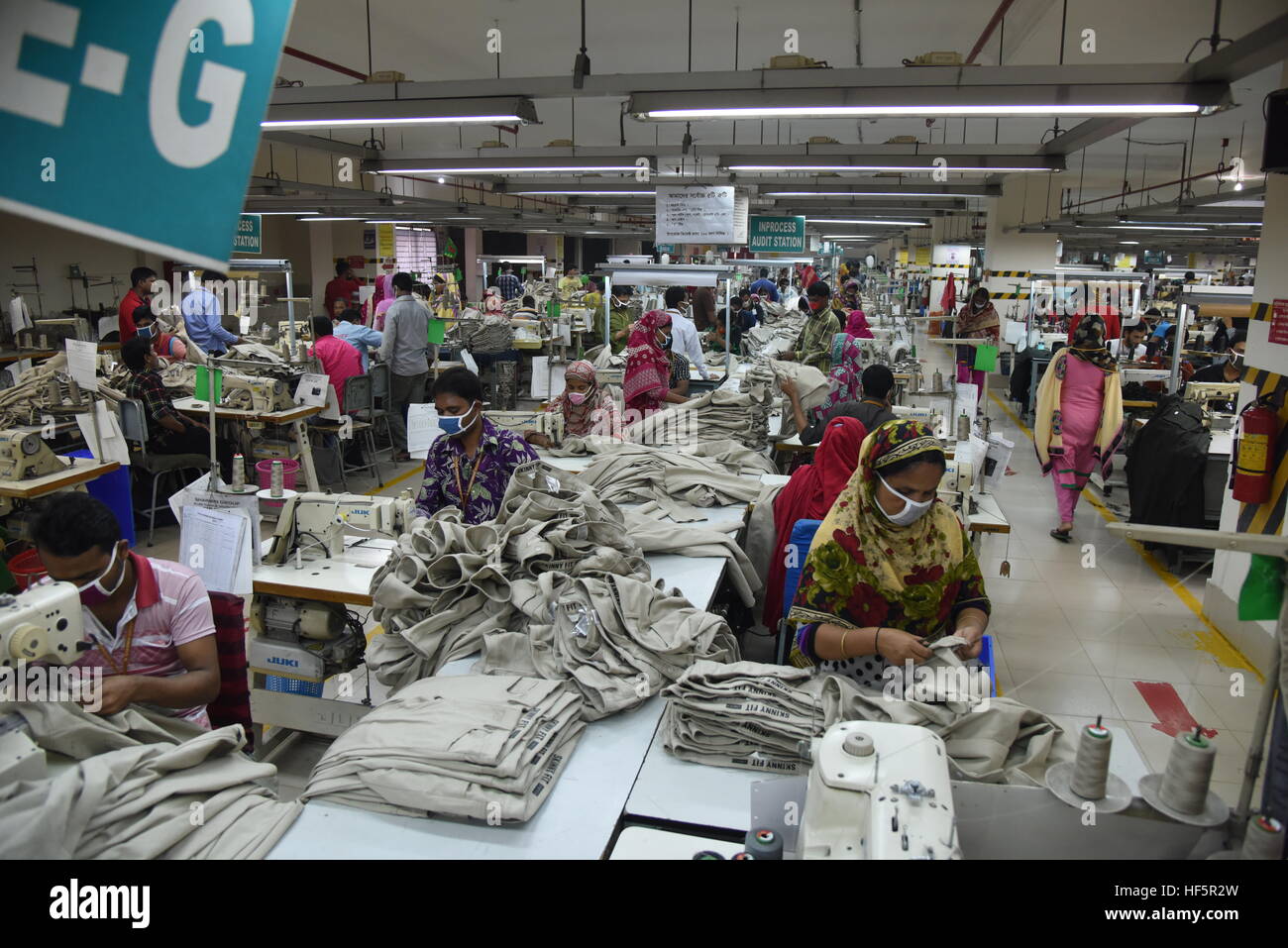 Bangladesh labors works in a Ready made garment (RMG) factory in ...