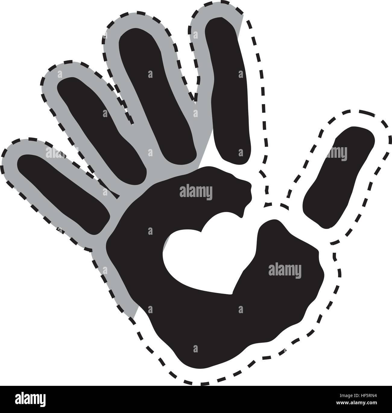 Human hand silhouette icon vector illustration graphic design Stock ...