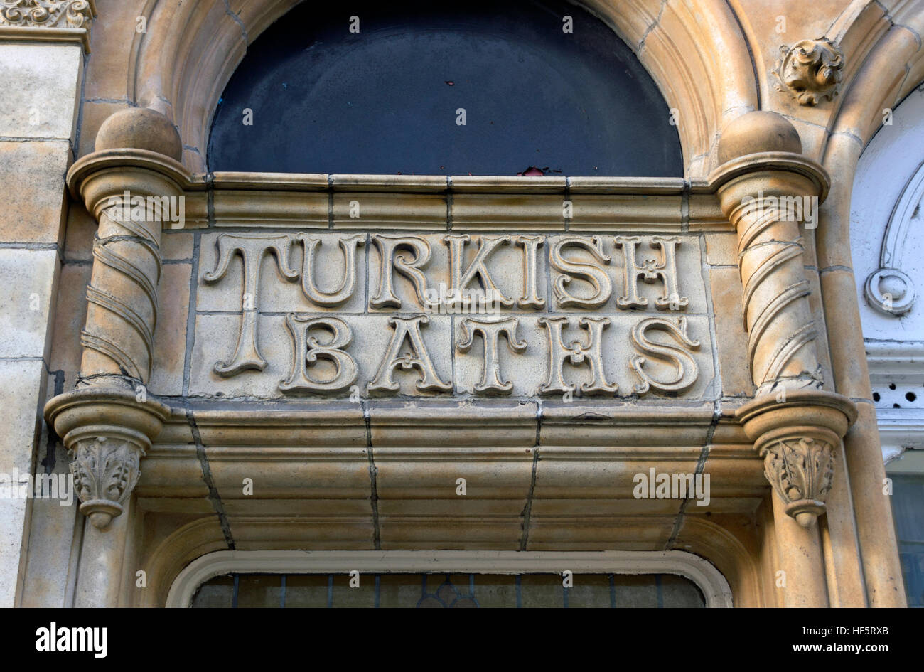 Turkish Baths Sign Stock Photo - Alamy