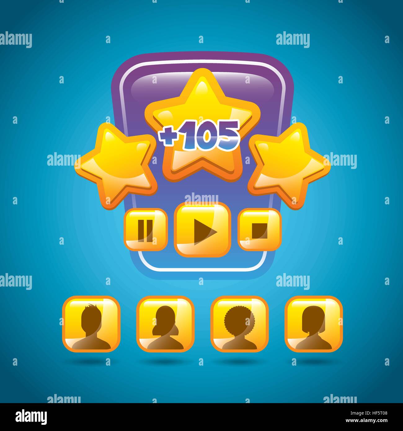 Video game interface stars hi-res stock photography and images - Alamy