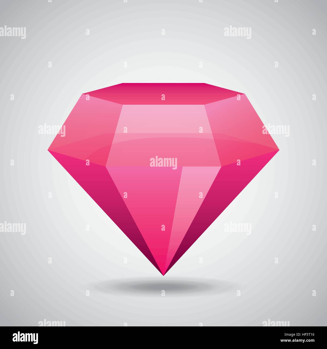 pink diamond icon over white background. colorful design. vector ...