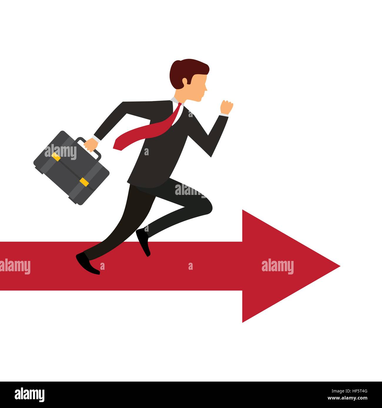 business man running icon over white background. competitive business ...