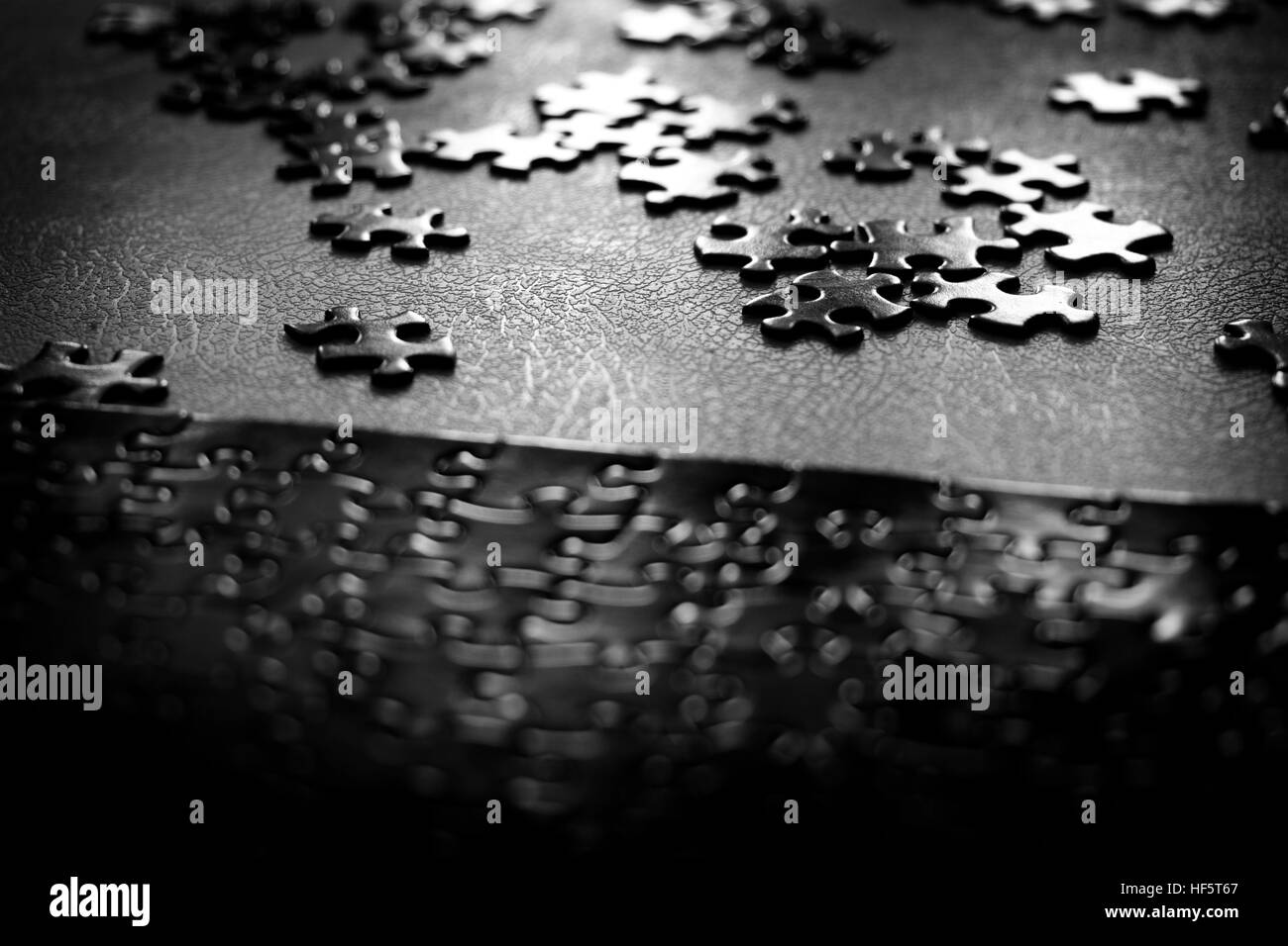 Puzzle Pieces to be put together with effort and precision Stock Photo ...