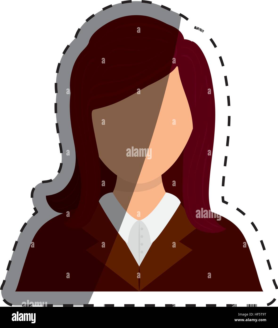 Young woman profile icon vector illustration graphic design Stock ...