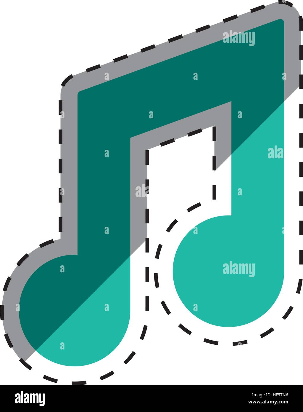 Isolated music note Stock Vector Image & Art - Alamy