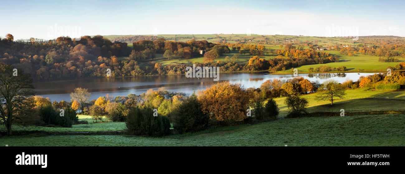 UK, England, Staffordshire, Leek, Rushton Spencer, Rudyard Lake, autumn ...